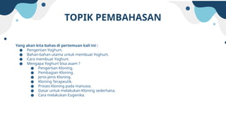 materi bioteknologi yoghurt dan kloning .pptx