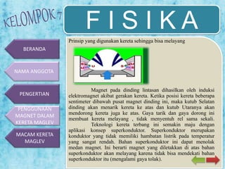 IPA FISIKA KERETA MAGLEV | PPTX