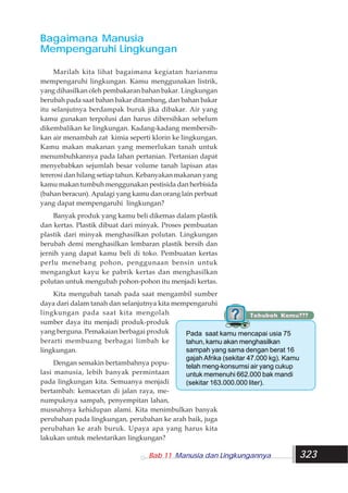 Ipa kls 7 bab 11 manusia dan lingkungannya | PDF