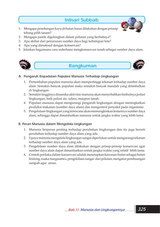 Ipa kls 7 bab 11 manusia dan lingkungannya | PDF