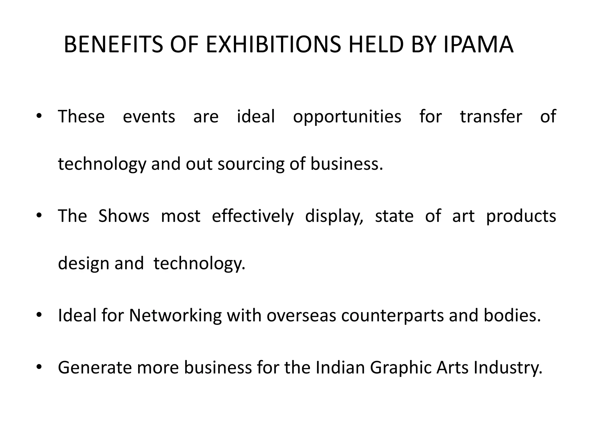 Ipama and its exhibitions | PPTX