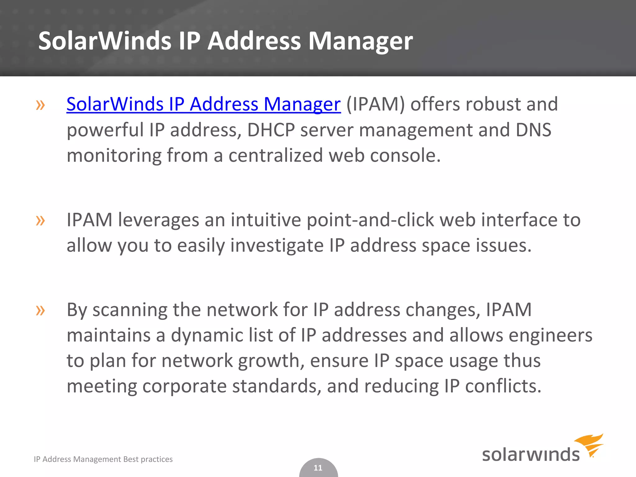 IP Address Management Best Practices | PPT