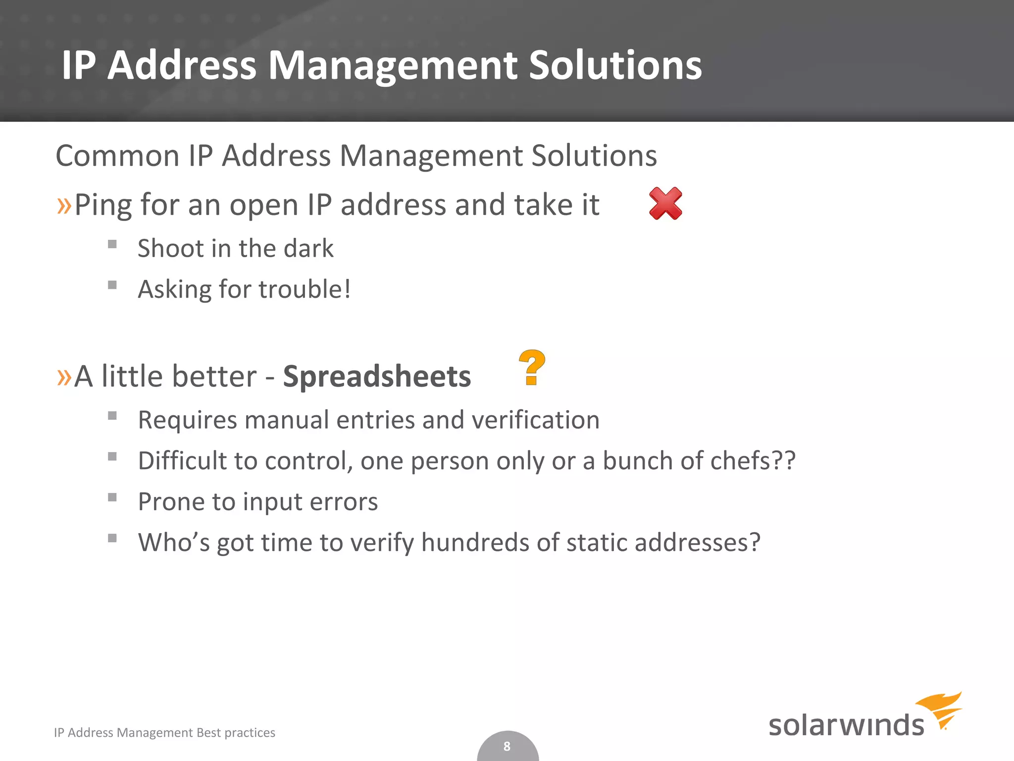 IP Address Management Best Practices | PPT