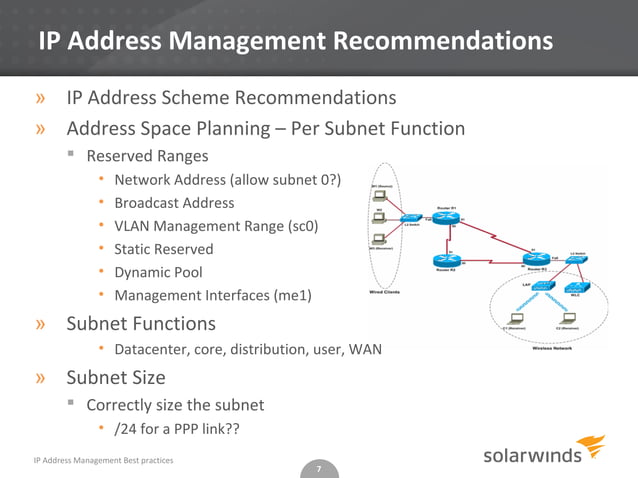 IP Address Management Best Practices | PPT | Computer Networking | Computing