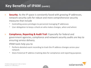 IP Address Management Is Not An Option Anymore, It’s A Necessity | PPT