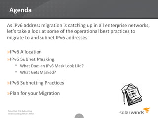 Simplified IPv6 Subnetting. Understanding What’s What. | PPT