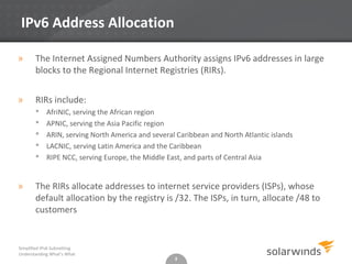 Simplified IPv6 Subnetting. Understanding What’s What. | PPT | Computer ...