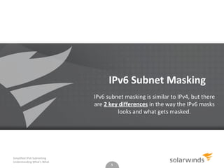 Simplified IPv6 Subnetting. Understanding What’s What. | PPT