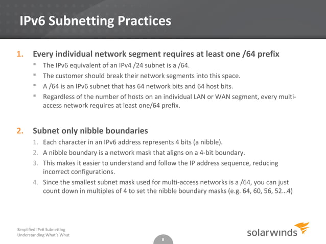Simplified IPv6 Subnetting. Understanding What’s What. | PPT Simplified IPv6 Subnetting. Understanding What’s What. | PPT
