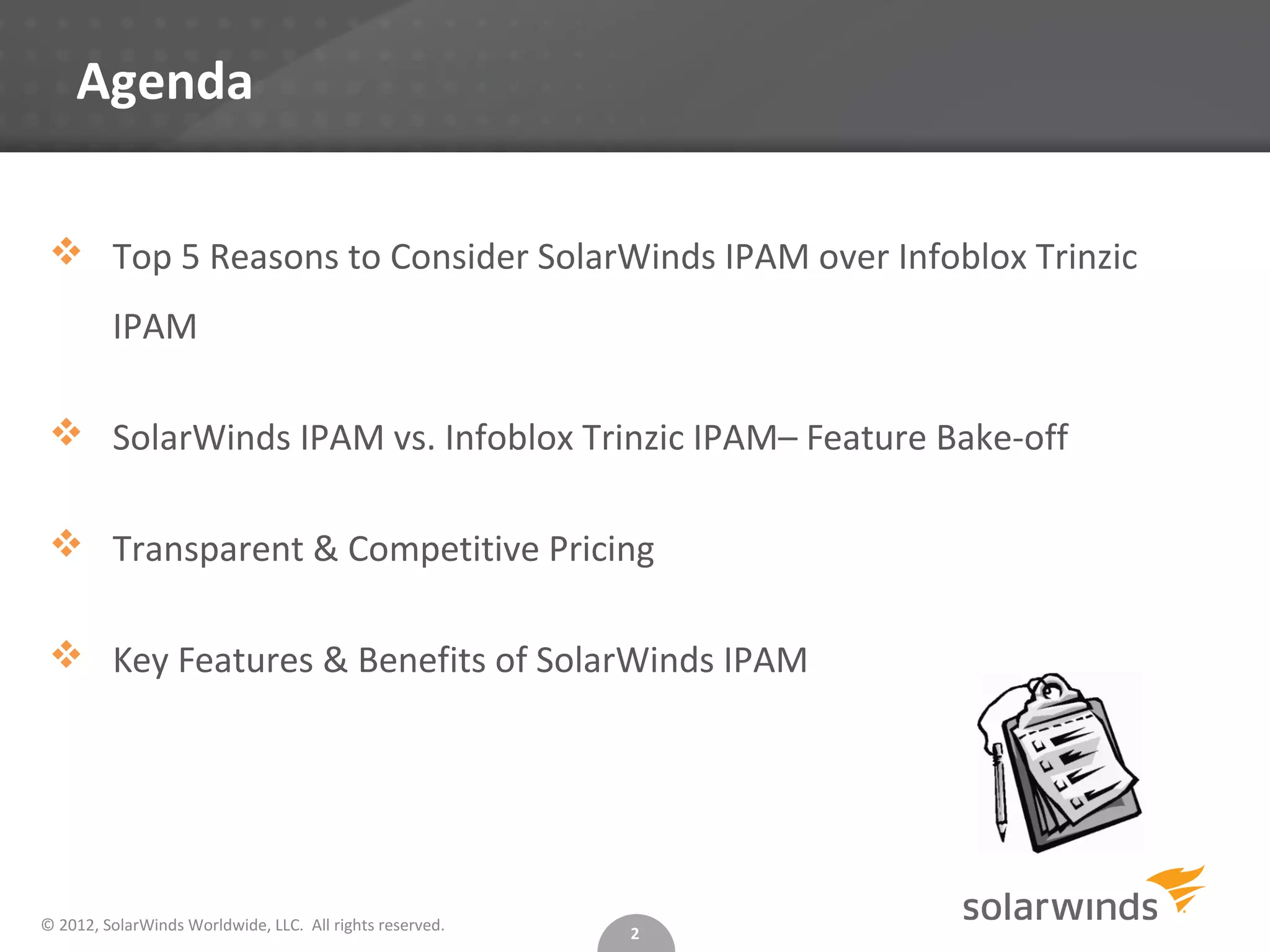 Top 5 Reasons To Consider SolarWinds IPAM Over Infoblox | PPT ...