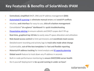 SolarWinds IPAM vs MS Win Server 2012 | PPT