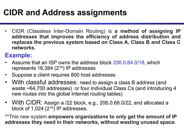 this is a presentationon ip and cidr.ppt