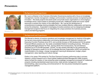 IP and KM Conversation - Denise Lee and Phil Barnett | PDF