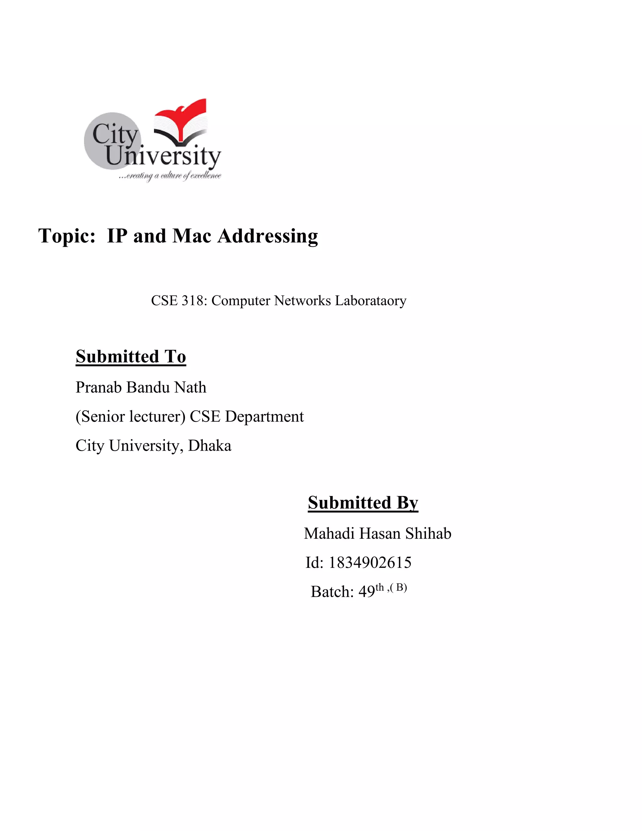 Ip and mac address | PDF