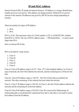 IP and MAC Address | PDF
