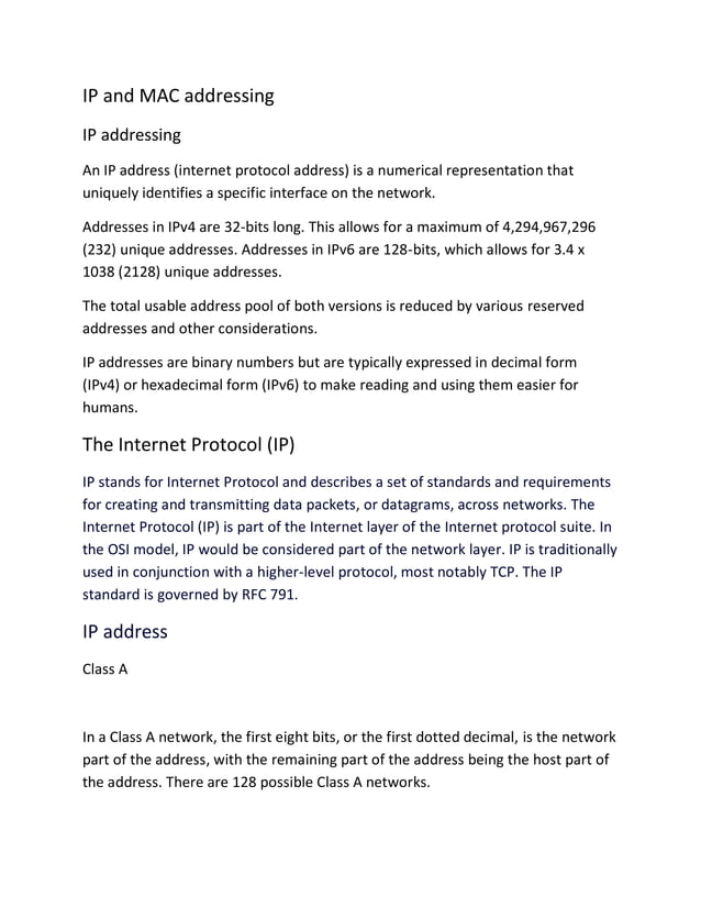 Ip and mac addressing | PDF | Computer Networking | Computing