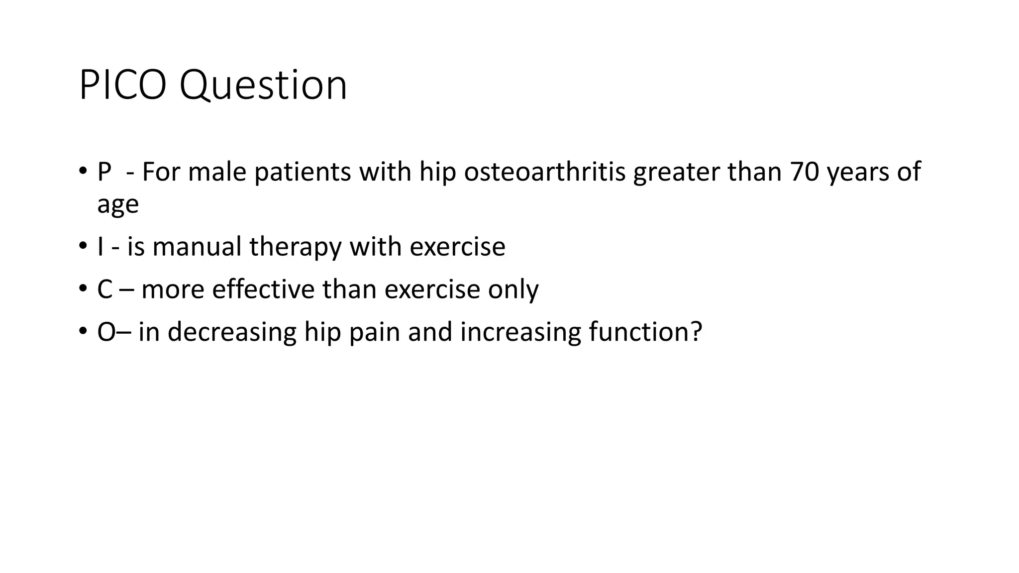 Manual Therapy in the Management of the Older Adult with Hip ...
