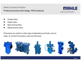 IPAR MAHLE Industrial Filtration 2010 Presentation | PDF