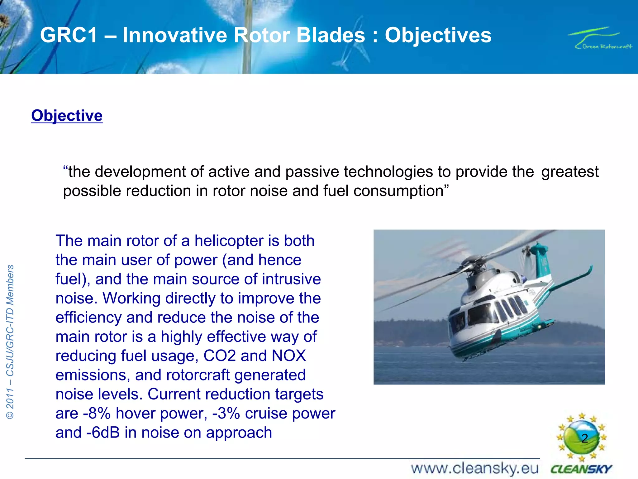 Green rotorcraft - GRC1 - Innovative Rotor Blades - IPAS2011 | PDF