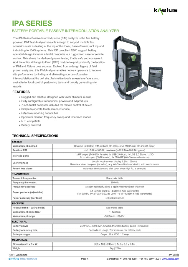 I pa series datasheet_v1 | PDF | Tablets and E-readers | Consumer Electronics