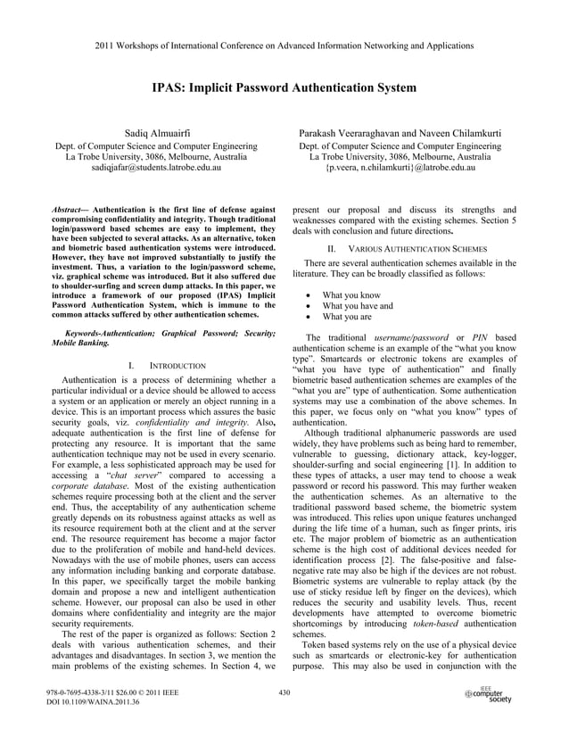 Ipas implicit password_authentication_system | PDF