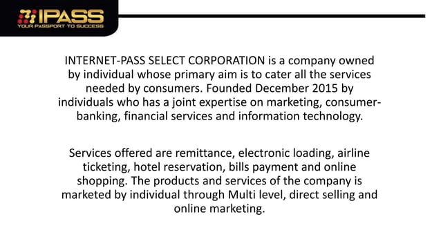 Ipass presentation | PPT