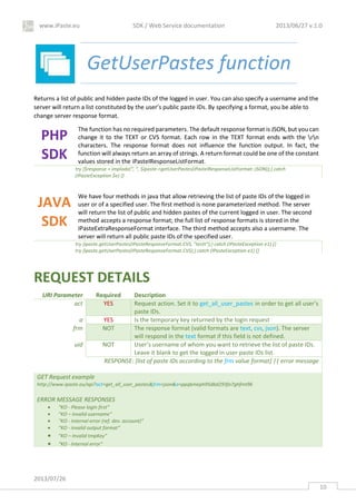 IPaste SDK v.1.0 | PDF