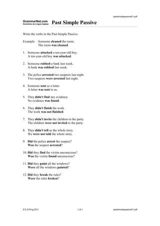 Ipastsimplepassive01 | PDF