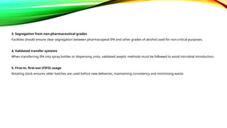 IPA Guidelines in Injectable Drug Manufacturing Units | PPTX