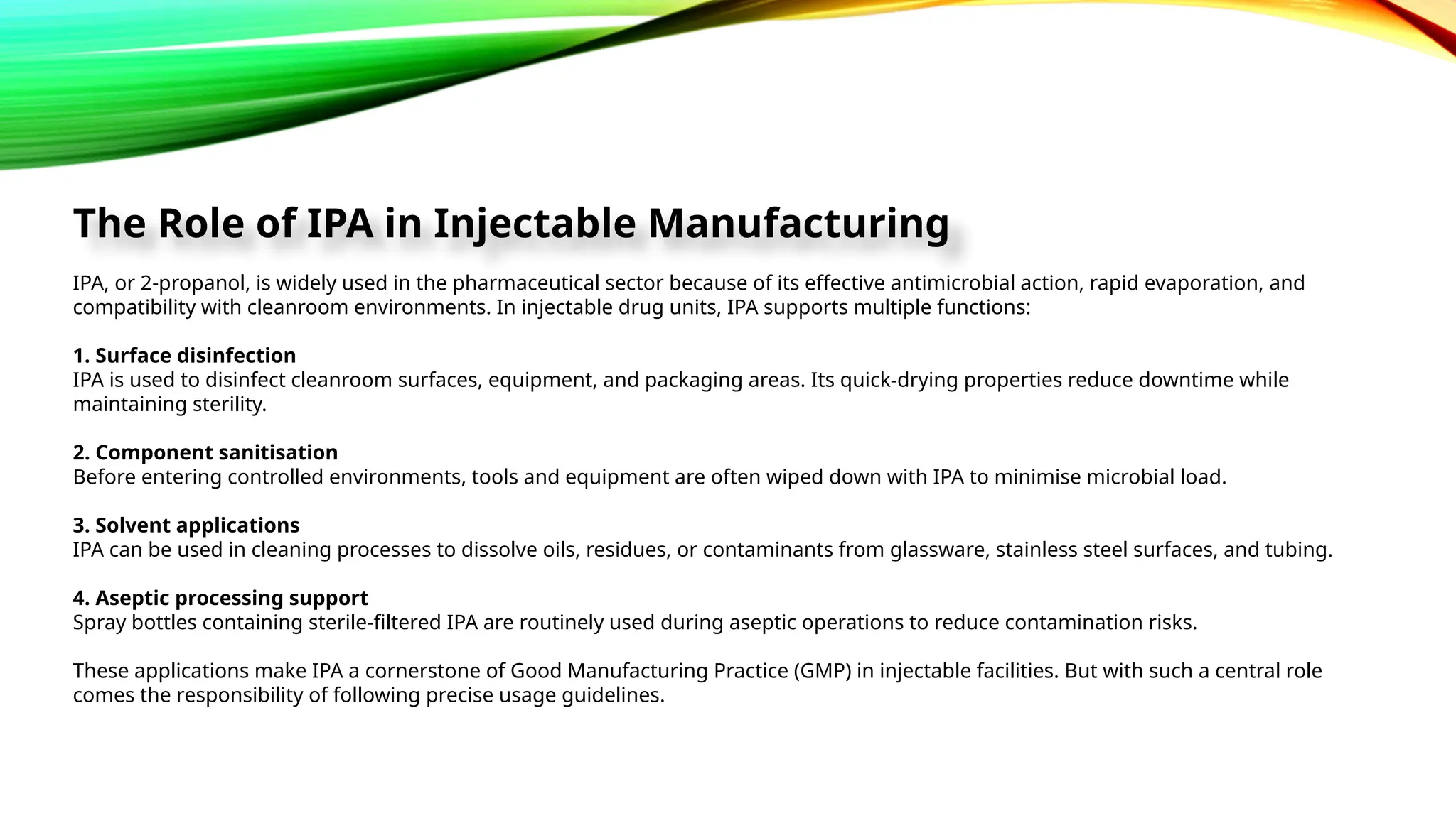 Why IPA Guidelines Matter in Injectable Drug Facilities | PPTX