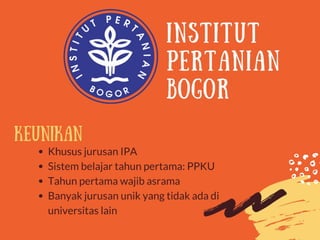 Presentasi Institut Pertanian Bogor (IPB) | PDF