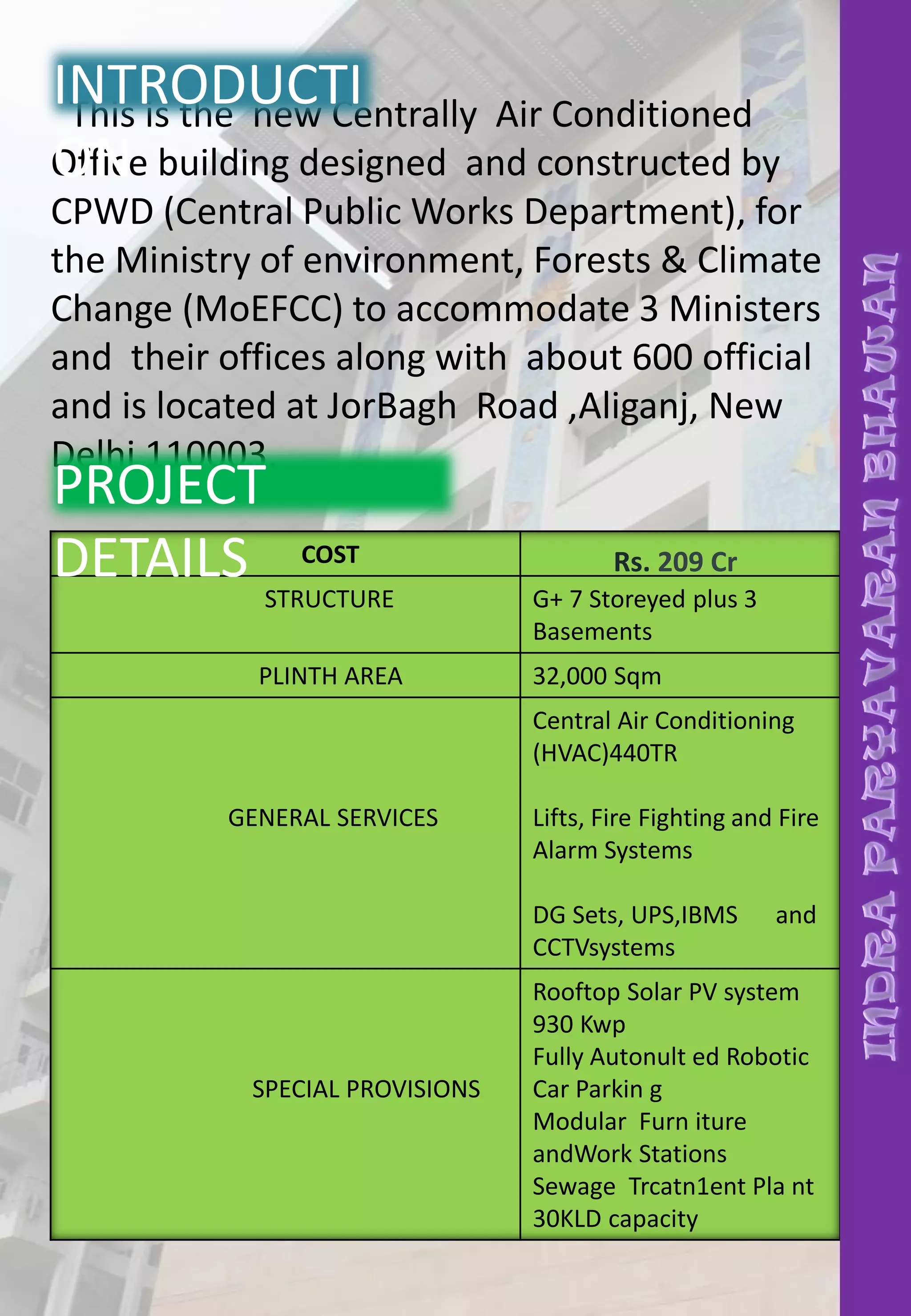 Indira Paryavaran Bhawan-Net Zero building | PDF