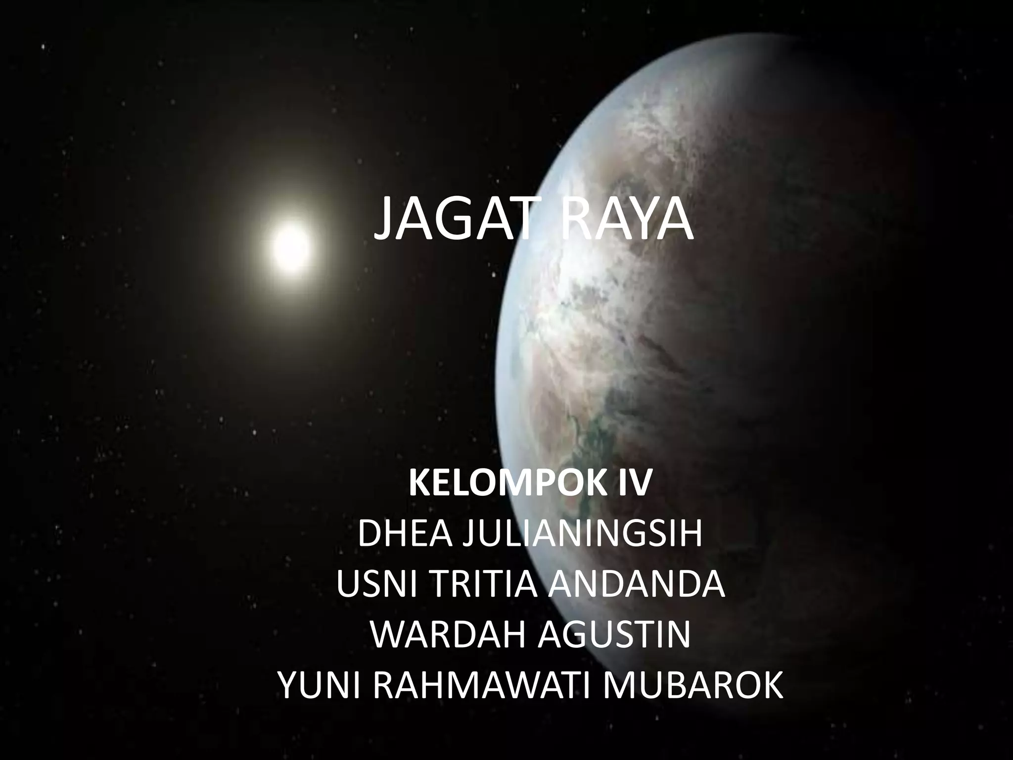 Ilmu Pengetahuan Bumi dan Antariksa (Jagat Raya) | PPTX