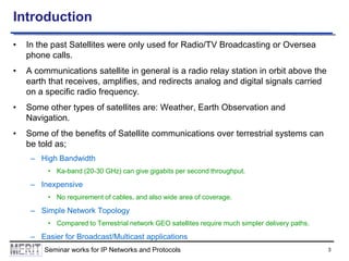 IP based communications over satellites | PPTX