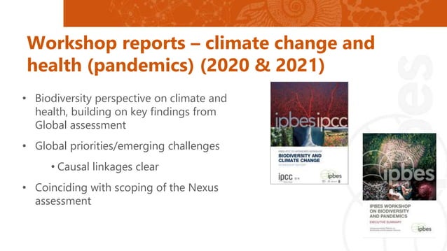 Climate Change, Biodiversity & Health - IPBES Perspectives | PPTX