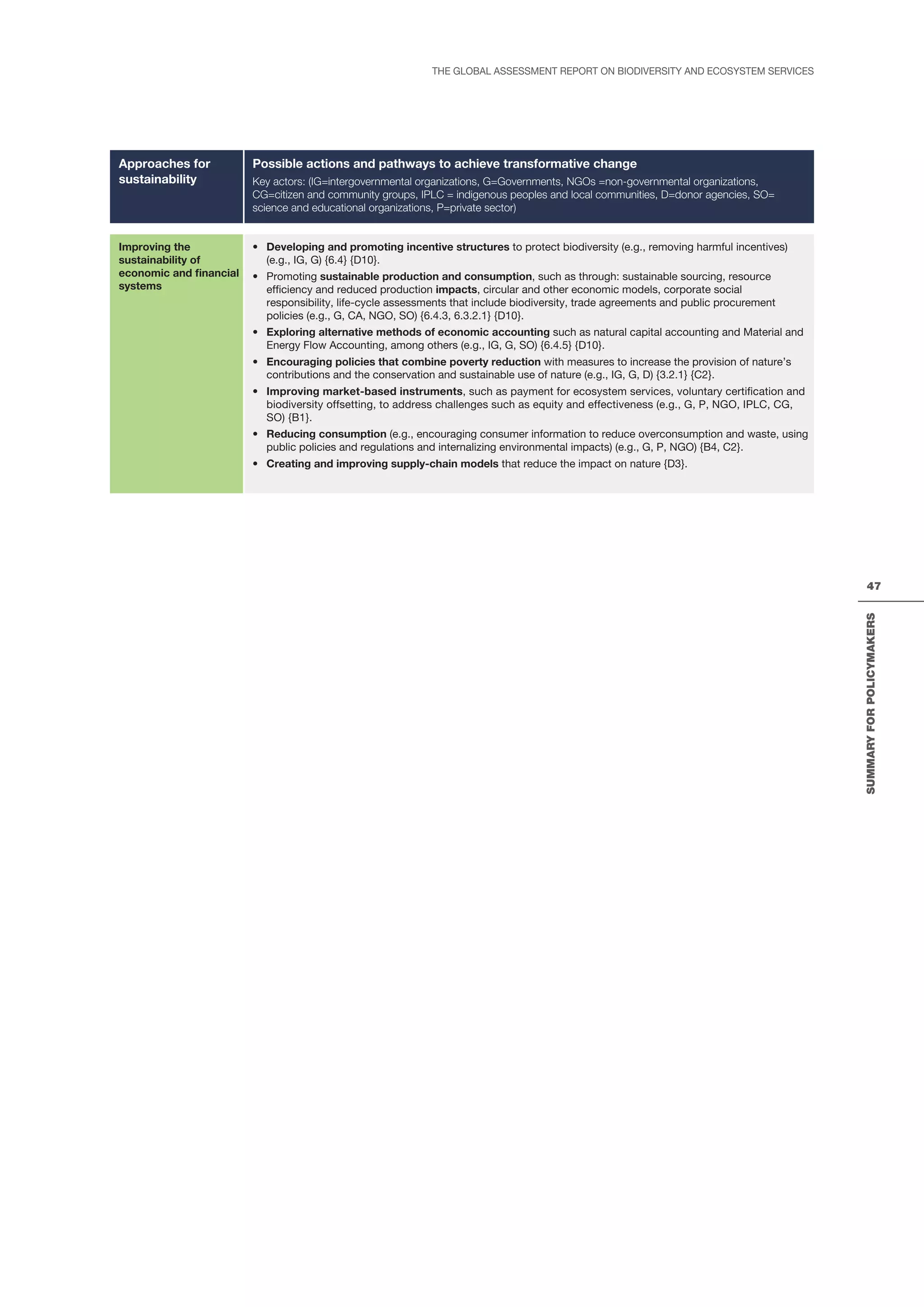 Global Assessment Report on Biodiversity and Ecosystem Services | PDF