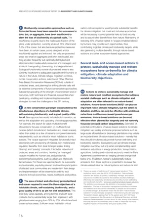 IPBES & IPCC : Biodiversity and Climate change report | PDF ...