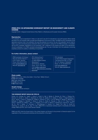 IPBES & IPCC : Biodiversity and Climate change report | PDF ...