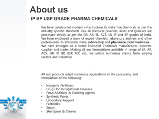 IP BP USP PHARMA GRADE CHEMICALS PAT IMPEX | PPT