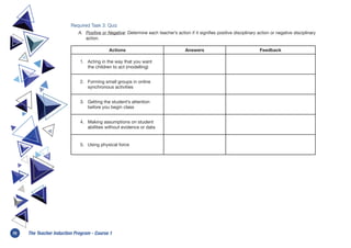 The teacher induction program - course 1 | PDF