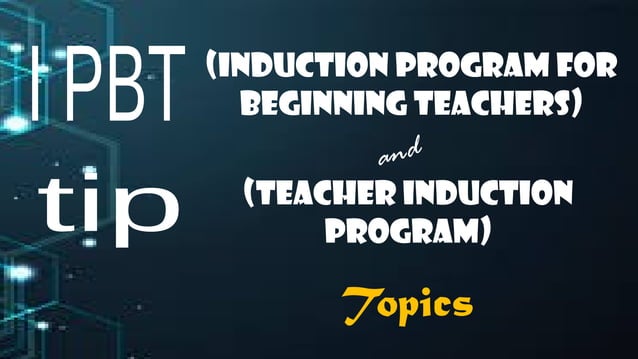Induction Program for Beginning Teachers_PPT.pptx | Professional School ...