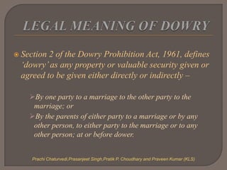 DOWRY DEATH UNDER SECTION 304-B OF IPC BY PRACHI,PRATIK, PRASANJIIT ...