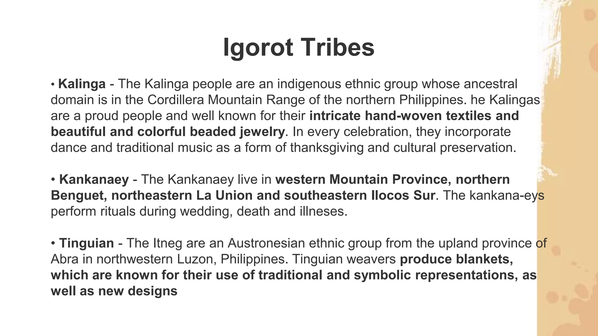 Selected IPs from the Northern Philippines | PPTX