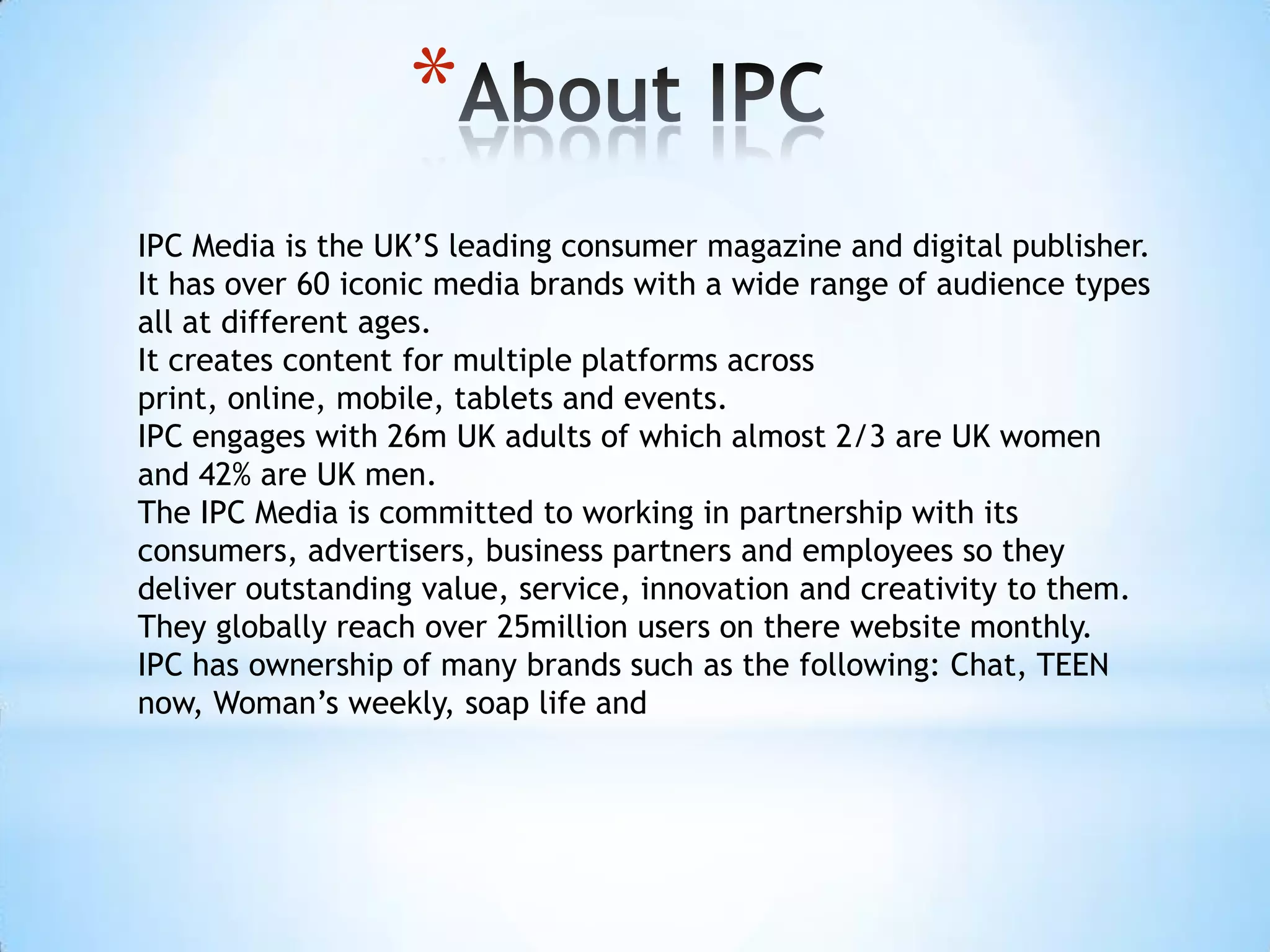 IPC | PPTX | Media Industry | Industries