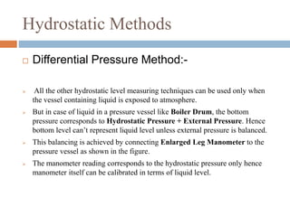 Liquid Level Measurement By Indirect Method | PPTX