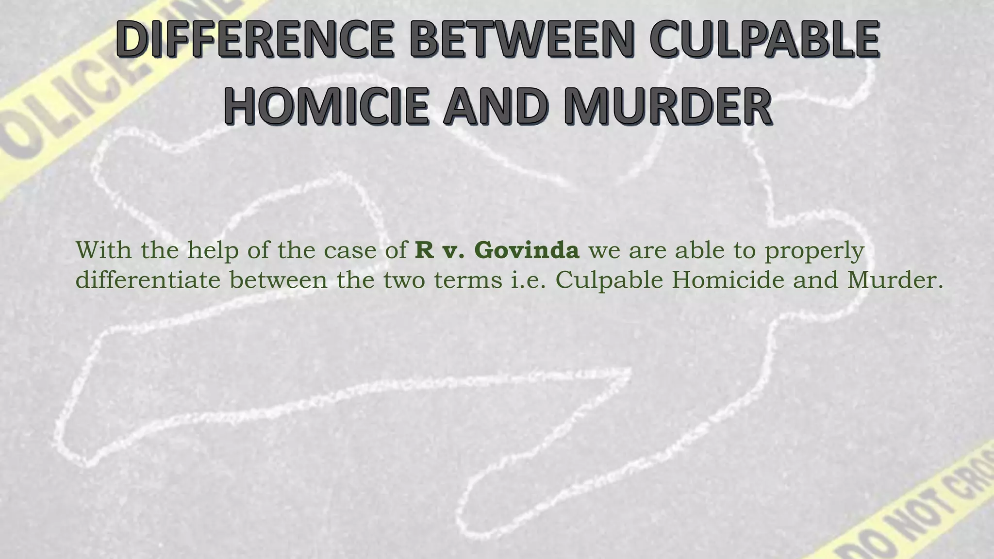 Culpable Homicide and Murder | PPTX