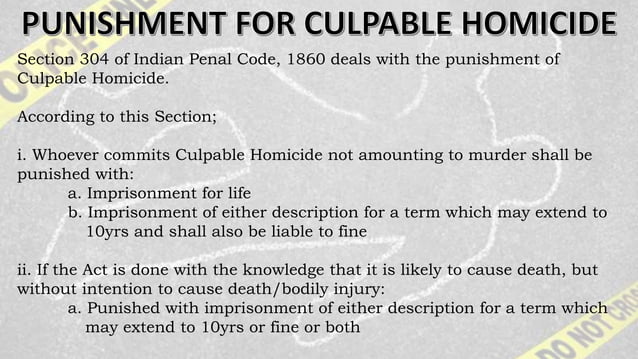 Culpable Homicide and Murder | PPTX | Crime & Harmful Acts to ...