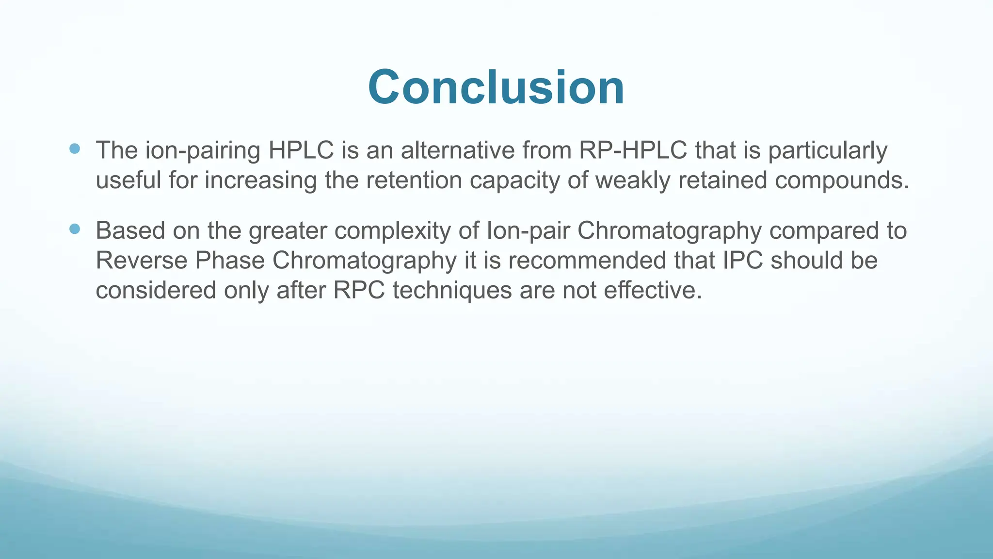 Ion pair high performance liquid chromatography training.pptx | Chemistry | Science