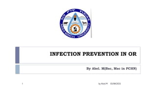 Infection prevention is controlling or break the chain of transmission ...