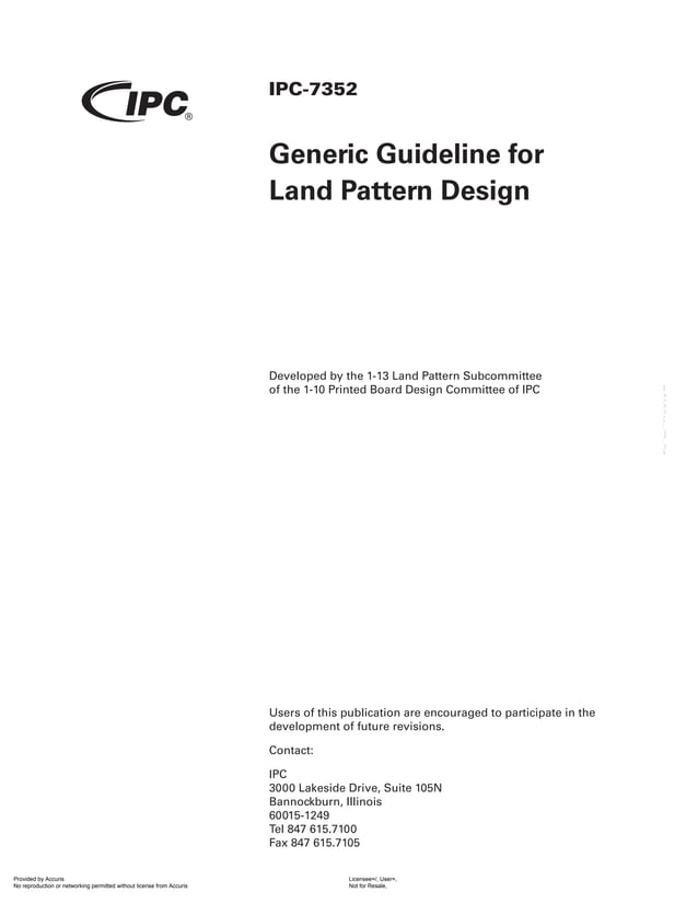 IPC-7352_2023 Generic Guideline for Land Pattern Designpdf | PDF ...